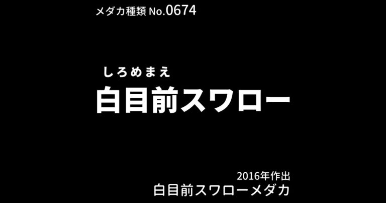 白目前スワロー(しろめまえすわろー)とは 改良メダカweb図鑑no0674 メダカの品種 白 改良メダカweb図鑑